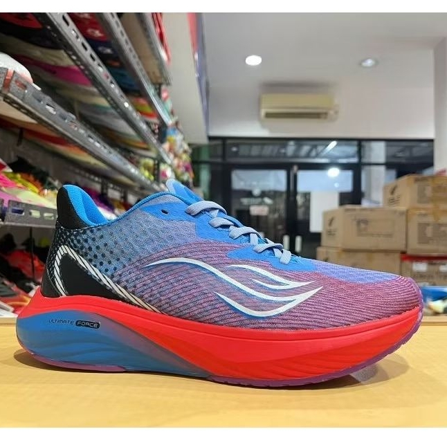 Jual Sepatu Running DESLE SONICX Biru merah | Shopee Indonesia