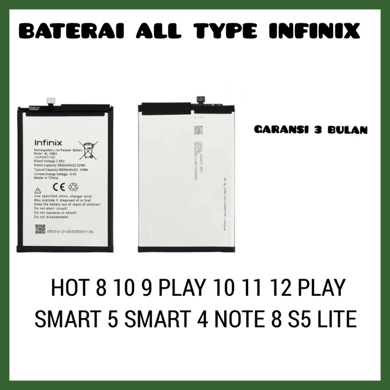 Jual baterai batre battery batrai Infinix Hot 10 X682 / Hot 9/Hot 8 ...