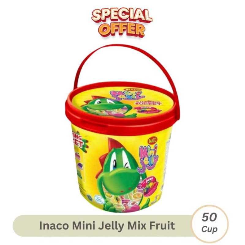 Jual Inaco Mini Jelly Kemasan Toples isi 50pcs Sharing Bucket With Nata ...