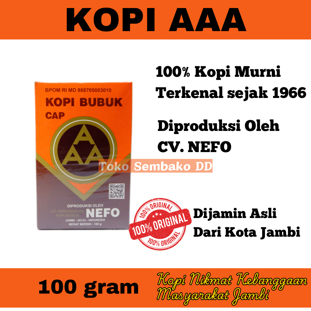 Jual Kopi Hitam AAA 100gram Asli Kota Jambi Stock Baru (Exp 08-2026 ...