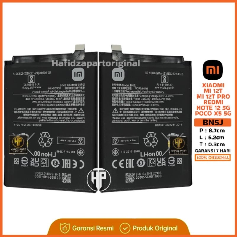 Jual Baterai Batre Battery BN5J Xiaomi Mi 12T / Mi 12T Pro / Redmi Note ...