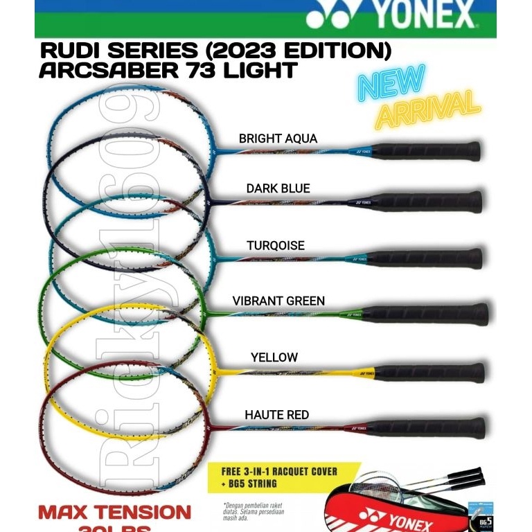 Jual LANGSUNG ATC RAKET BADMINTON YONEX ARCSABER 73 LIGHT RUDI SERIES ...