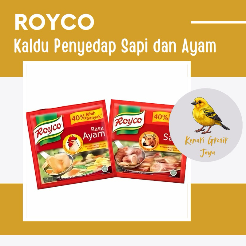 Jual Royco Bumbu Penyedap Rasa Kaldu Ayam dan Sapi 8 Gram x 12 Sachet ...