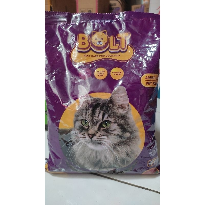 Jual MAKANAN KUCING BOLT ikan adult cat food kemasan 800gram | Shopee ...