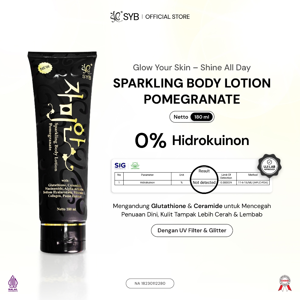 Jual NEW SYB SPARKLING BODY LOTION POMEGRANATE (GLUTATHIONE + CERAMIDE ...
