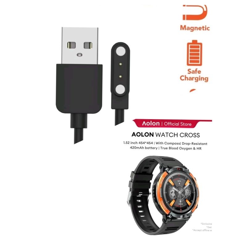 Jual Aolon Watch Cross Smart Watch Kabel Charger Smartwatch Aolon Cross ...