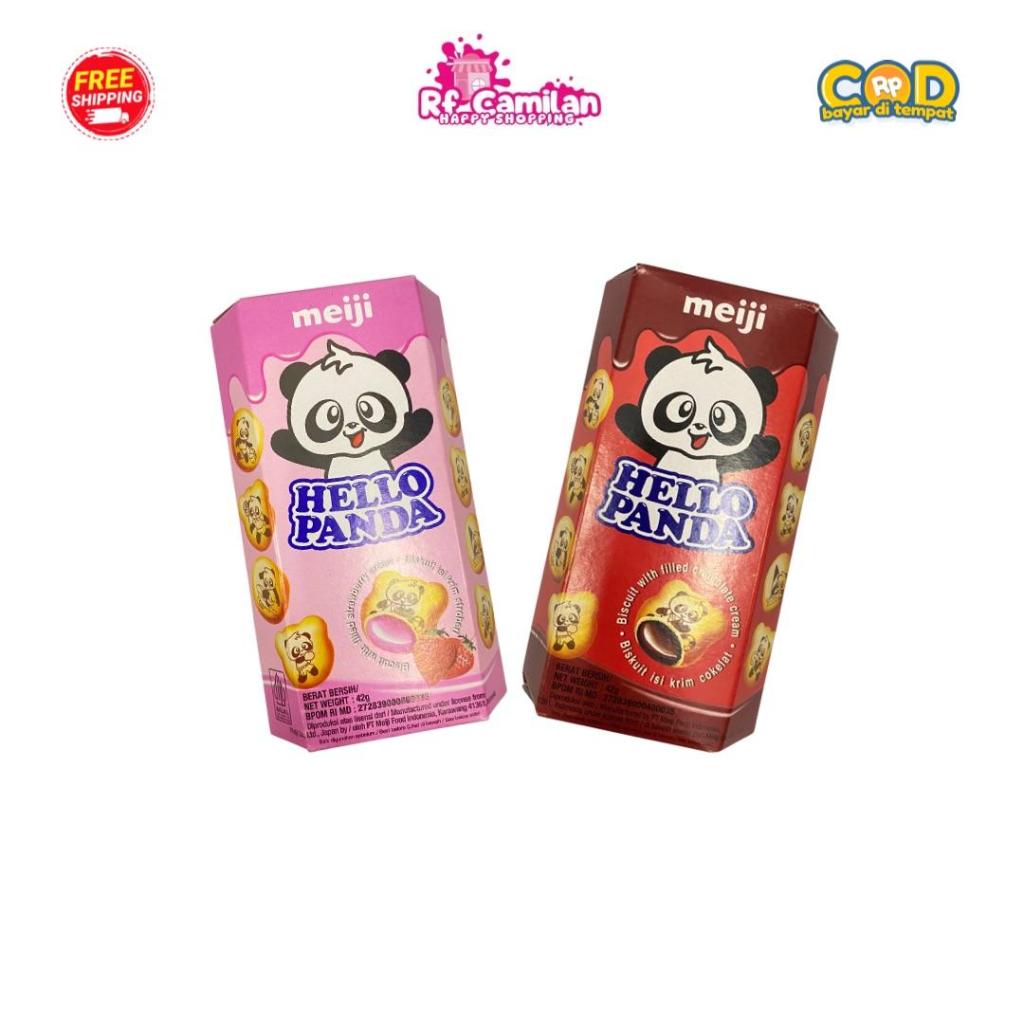 Jual Meiji Hello Panda Biskuit Coklat Dan Strawbery 42g | Shopee Indonesia