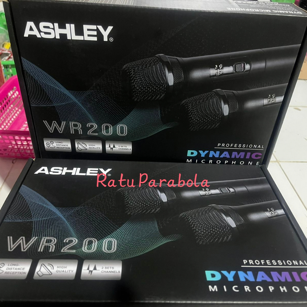 Jual Mic wireless Microphone ashley WR 200 original wireless microphone ...