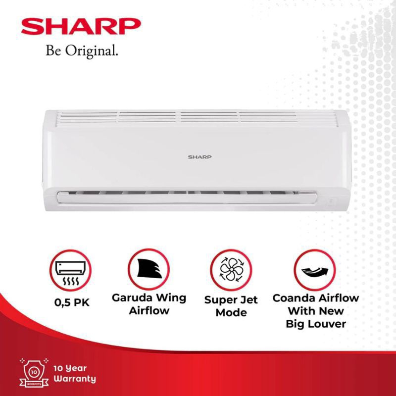 Jual SHARP AC 1/2 PK Garuda Series Standard AH-A5BEY | Shopee Indonesia