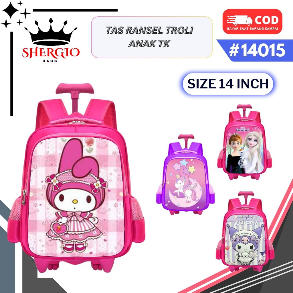 Jual Tas Troli Anak Sekolah TK / PAUD Perempuan Untuk Anak Cewe 14015 | Shopee Indonesia