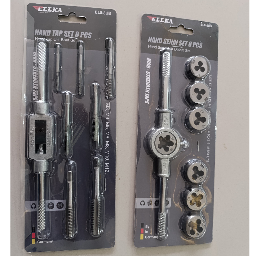 Jual Tap Die Set 8 pcs Alat Snai dan Tap Ulir Dart Mur Baut Alat Senai ...