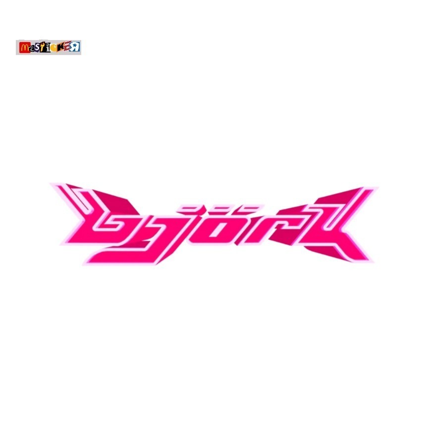 Jual sticker band BJORK logo diecut stiker homogenic hyperballad ...