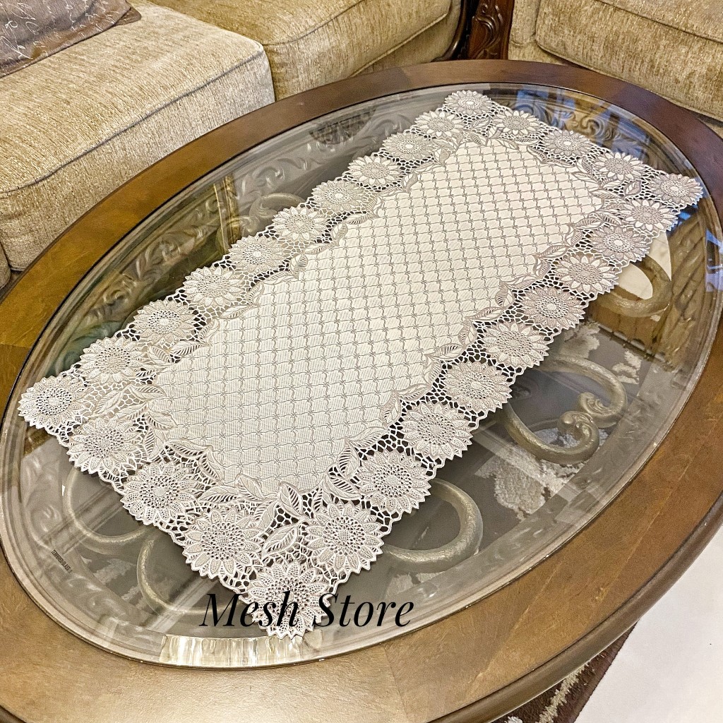 Jual Taplak Meja Ruang Tamu Warna Silver Anti Air PVC - Uk. 40x85 Cm ...