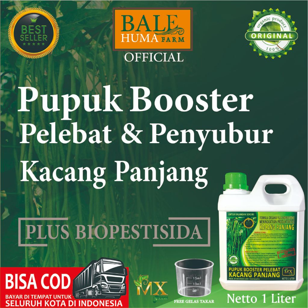 Jual Booster Pupuk Organik Cair Penyubur dan Pelebat KACANG PANJANG 1 Liter / Pupuk Booster ...