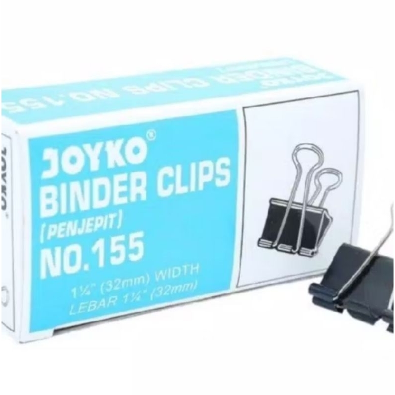 Jual binder clip/penjepit kertas merk joyko no 155 | Shopee Indonesia