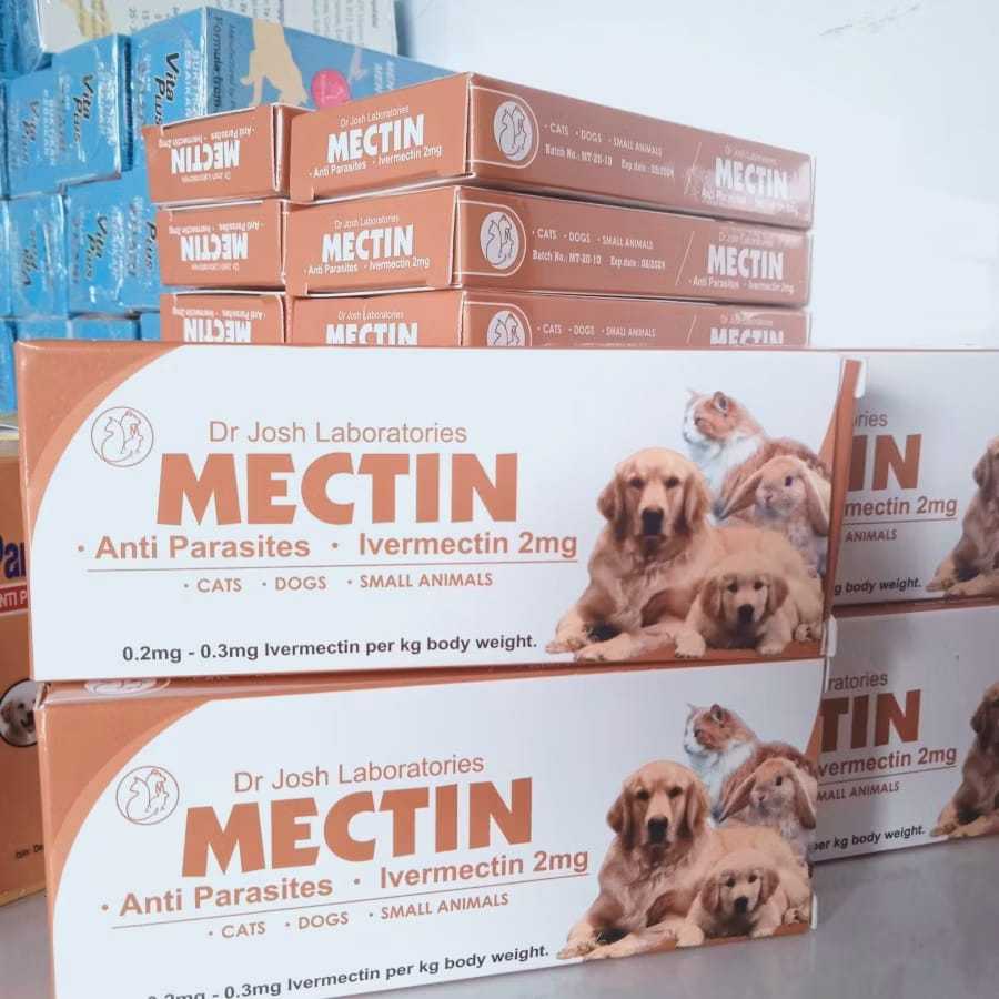 Jual Obat Kutu Anjing Kucing Kelinci Mectin ( 10 tablet) anti parasit ...