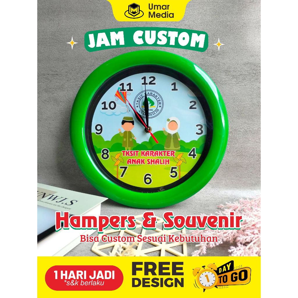 Jual Jam Dinding Custom Souvenir Jam Kenang Kenangan Kantor | Shopee ...