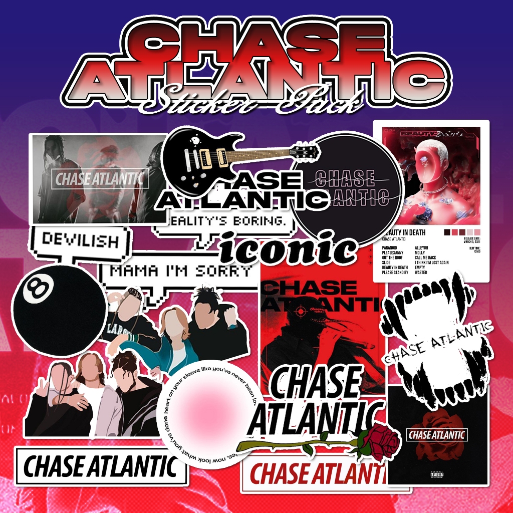 Jual 19pcs Stiker CHASE ATLANTIC Band Pack | Stiker Anti Air Anti ...