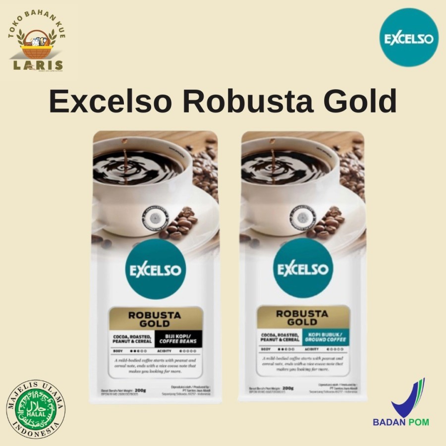 Jual EXCELSO ROBUSTA GOLD KEMASAN 200 GRAM | Shopee Indonesia