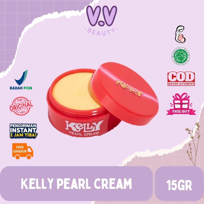 Jual KELLY - Kelly Pearl Cream/Bedak kelly/Cream Kelly 15gr original ...