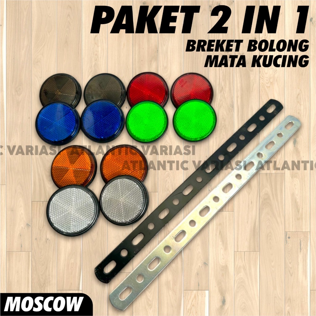 Jual BRACKET /MATA KUCING BULAT SET 2BJ + BREKET BOLONG 1 PCS TEBAL 1,6 ...