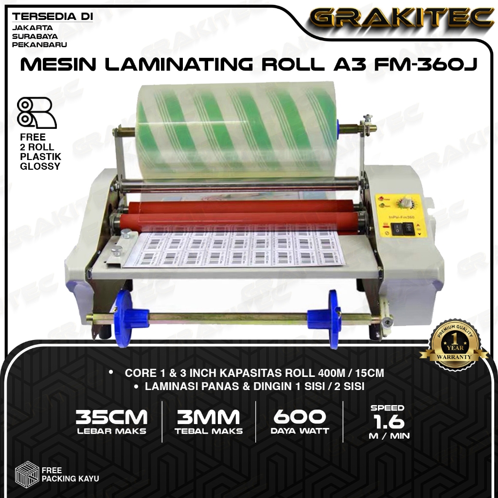 Jual Mesin Laminasi Roll/Mesin Laminating Roll A3 GK360J - GK 360T ...