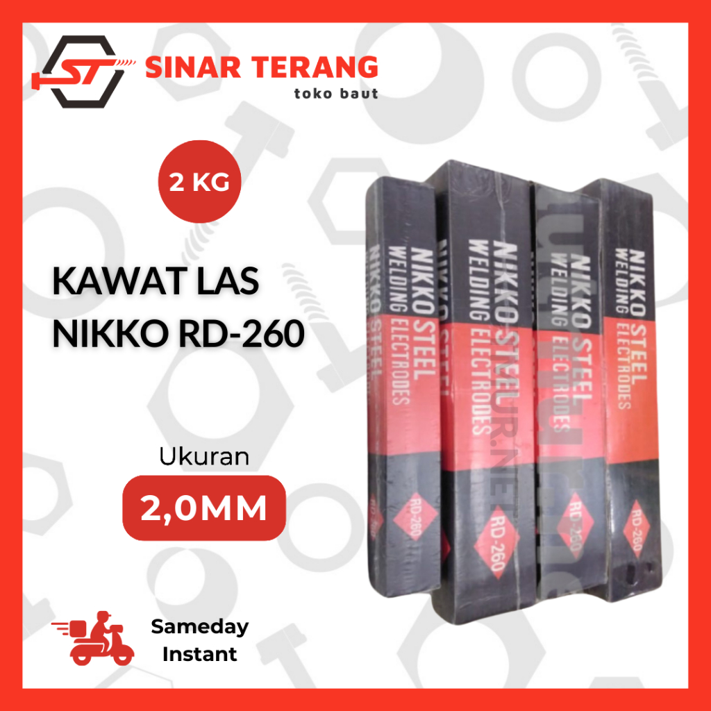 Jual (2KG) Kawat Las Listrik 2 mm NIKKO STEEL RD 260 - Welding Electrodes | Shopee Indonesia