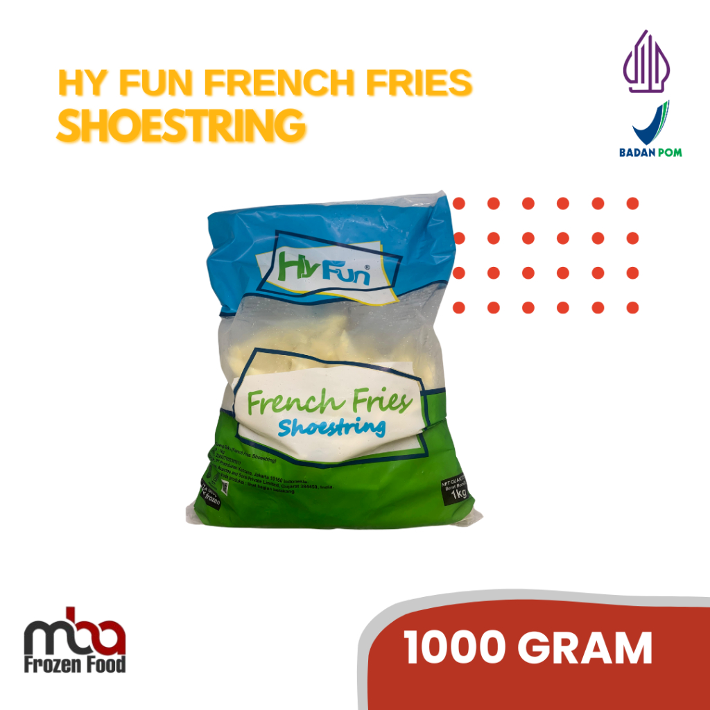 Jual HY Fun French Fries Shoestring 1000 Gram /Kentanggoreng /Sidedish ...