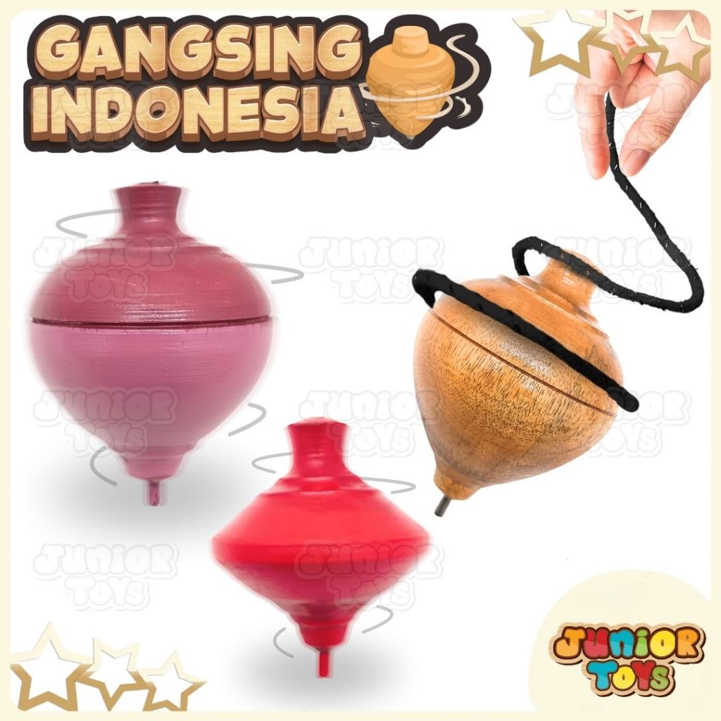 Jual Gangsing Kayu Mainan Anak Tradisional Permainan Gasing Panggal ...