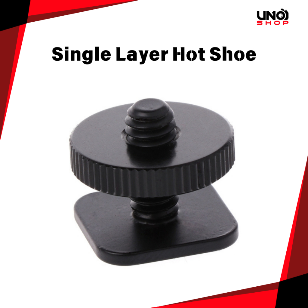 Jual Single Layer Hot Shoe Kamera DSLR Adapter 1/4 Thread Screw ...