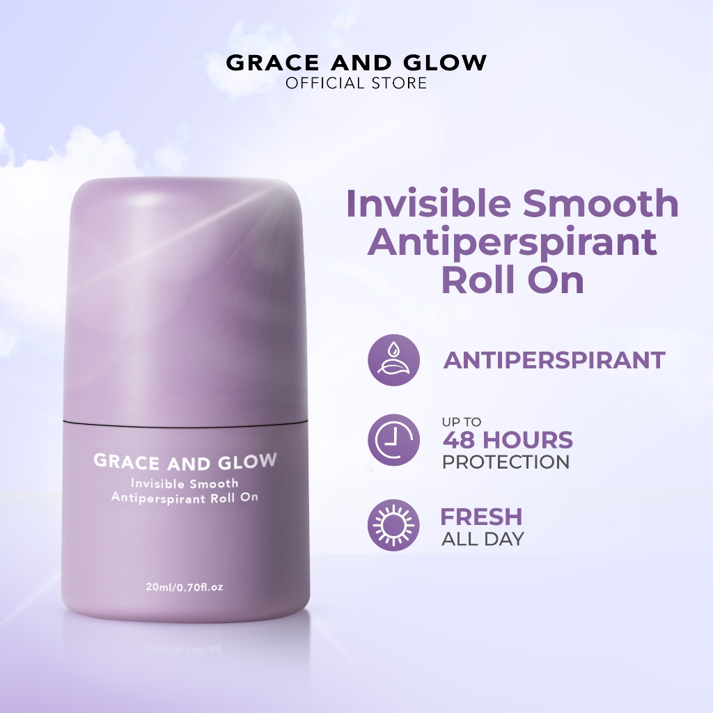 Jual Grace and Glow Deodorant Antiperspirant Invisible Smooth Roll On 20 ml | Deodoran Anti Bau ...