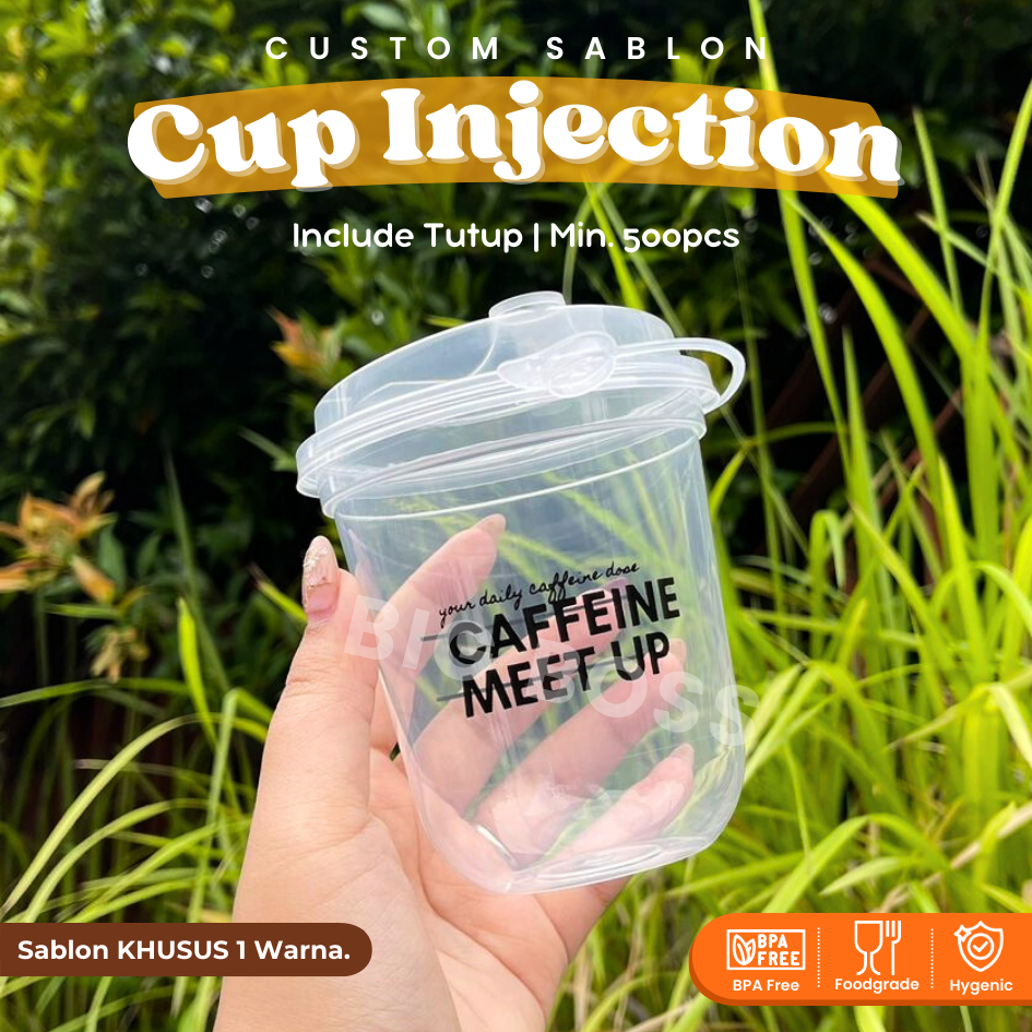 Jual [CUSTOM 1 WARNA] Sablon Cup Injection 12oz 14oz 16oz 22oz / Sablon ...