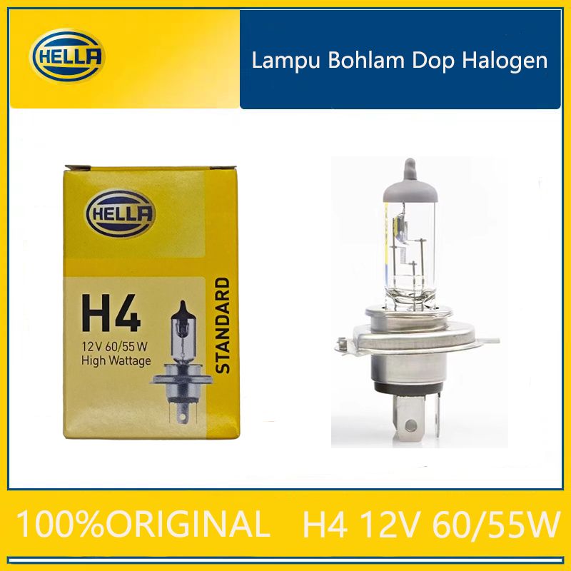 Jual BOHLAM LAMPU HALOGEN HELLA H4 P43T 12V 60/55W ORIGINAL | Shopee Indonesia
