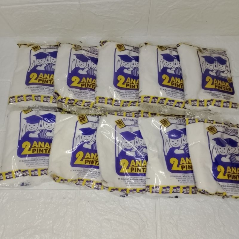 Jual promo!!! garam 10 bungkus - garam 2 anak pintar - garam dapur ...