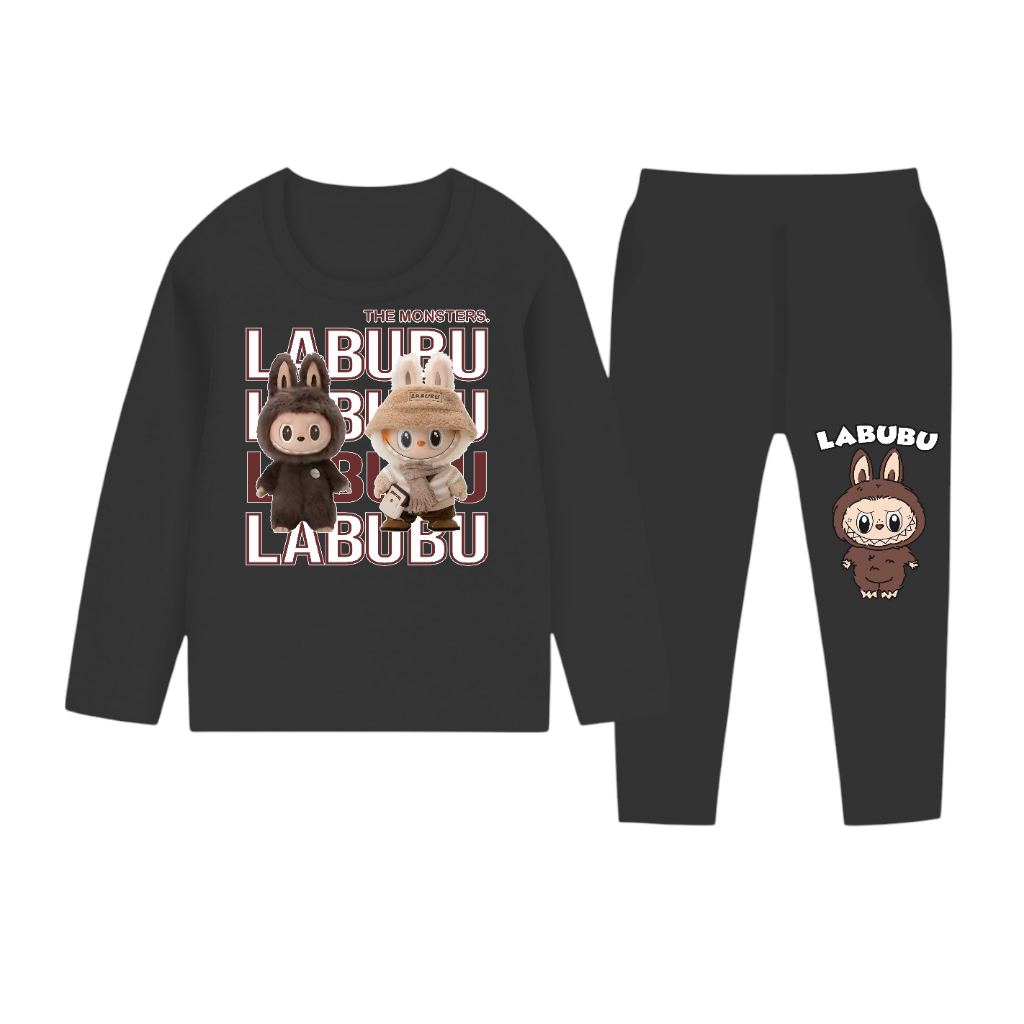Jual AP KIDS SETELAN LENGAN PANJANG BAJU TIDUR VIRAL MOTIF LABUBU ANAK PEREMPUAN DAN ANAK LAKI ...