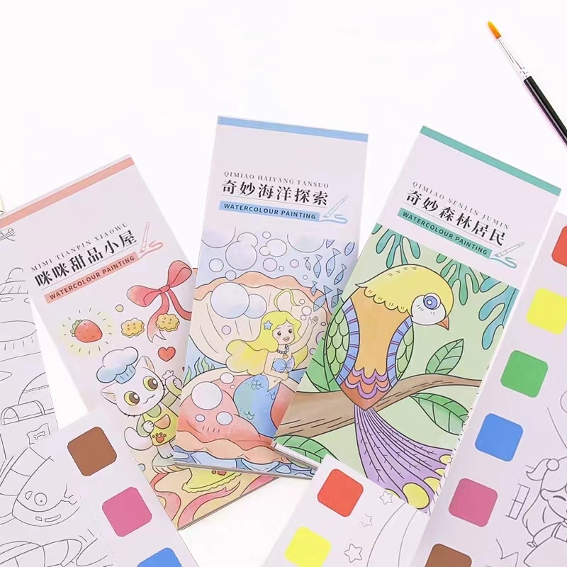 Jual Buku Cat Air/Buku Cat Mewarnai/Buku Mewarnai/Watercolor Painting ...