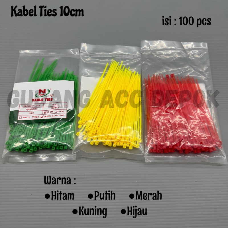 Jual KABEL TALI TIES 2,5 x 100mm / TALI SEGEL PLASTIK PENGIKAT KABEL ...