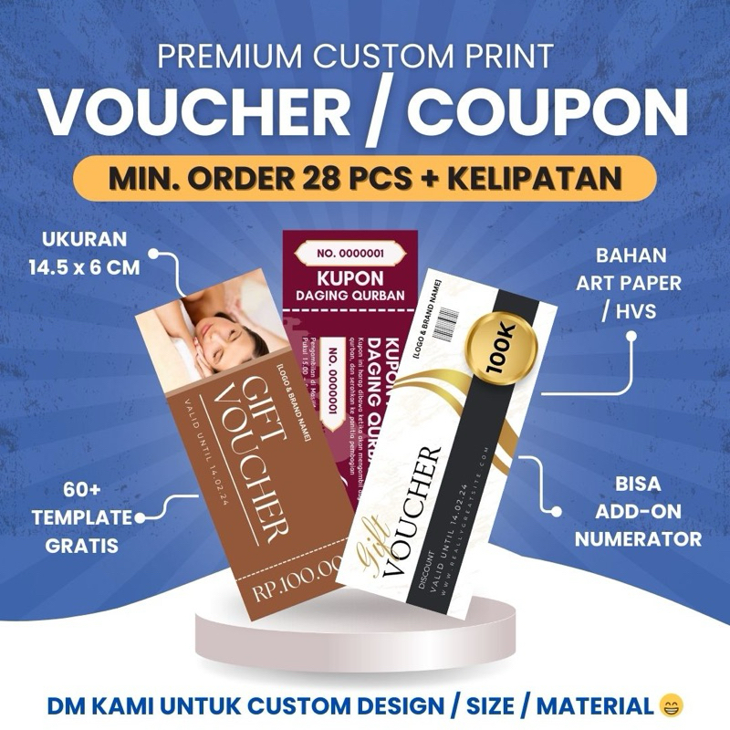 Jual [EXPRESS] Cetak Kupon Promo, Gift Voucher, Tiket Penukaran | Custom Numerator Murah ...