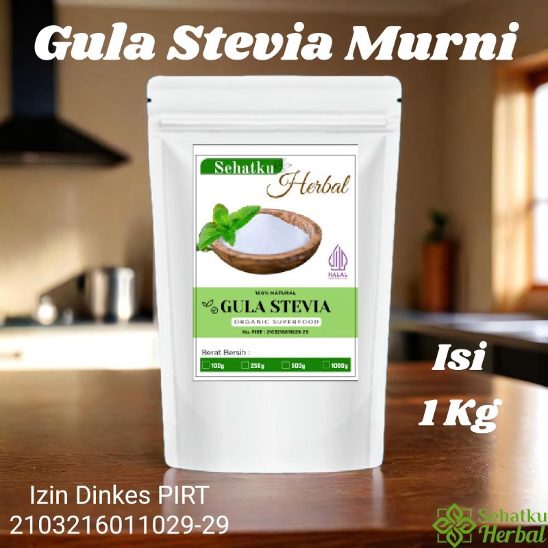Jual Sehatkuherbal Gula Stevia bubuk Murni isi 1 kg | Shopee Indonesia