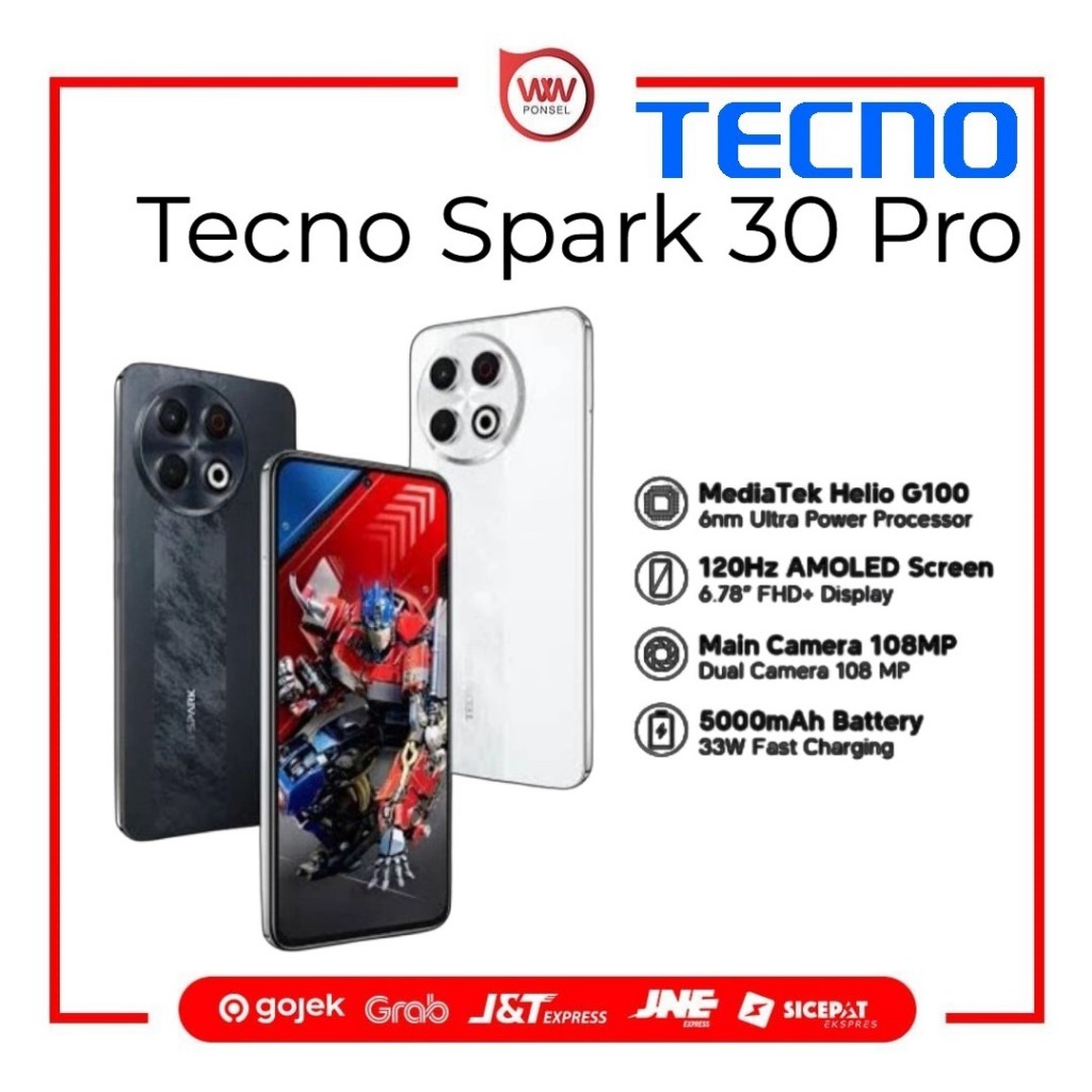 Jual Hp Tecno Spark 30 Pro Ram 8GB Internal 128GB Garansi Resmi ...