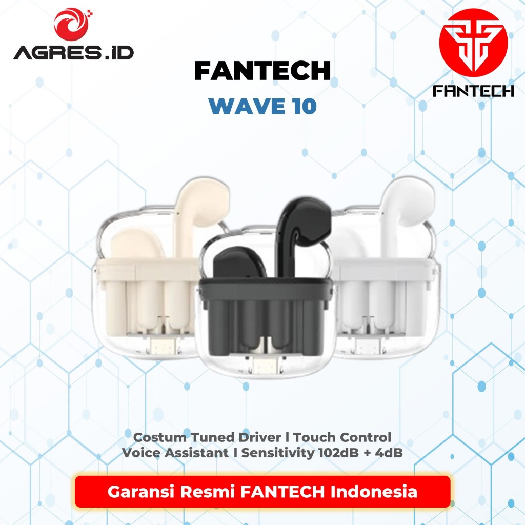 Jual Fantech TWS Earphone TW10 Wave Black | Shopee Indonesia