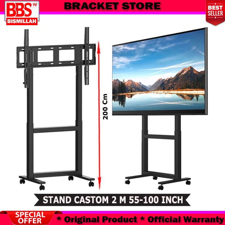 Jual Bracket standing tv/bracket tv Standing 2 Meter 85 86 90 95 96 100 ...