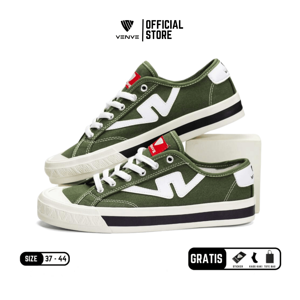 Jual VENVE - Precious Green Army Sepatu Sneakers Pria Wanita Casual ...
