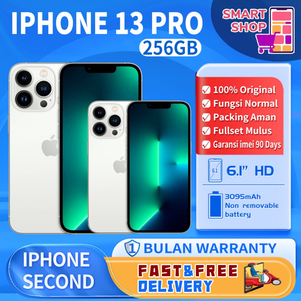 Jual iPhone 13 Pro 256GB Bekas Second Original100% All Sim Silent Fullset Mulus Normal Hp ...