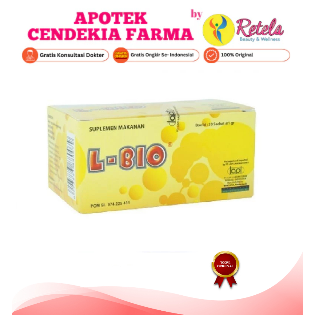 Jual L-BIO 1 SACHET @1G PROBIOTIK | Shopee Indonesia