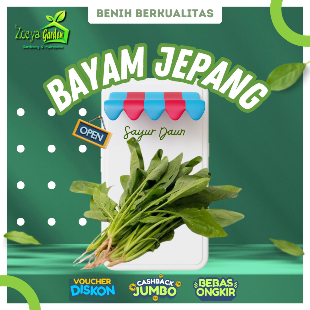 Jual Biji / Benih / Bibit / Seed Bayam Jepang Horenso / Bayam Besar ...