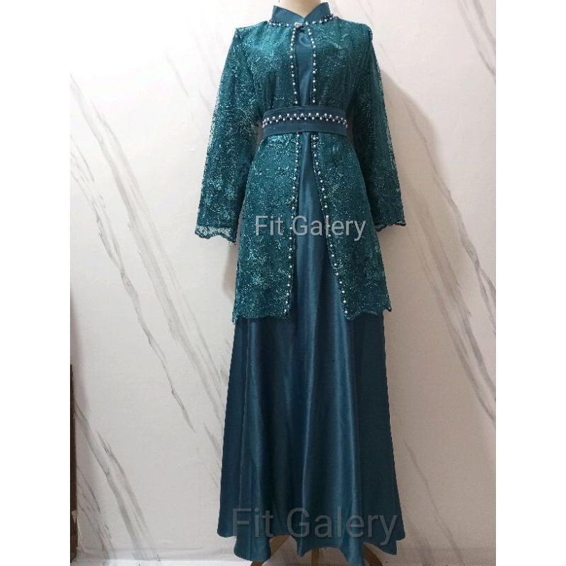 Jual Gamis Brukat Emerald Blue / Seragam Pesta Emerald | Shopee Indonesia