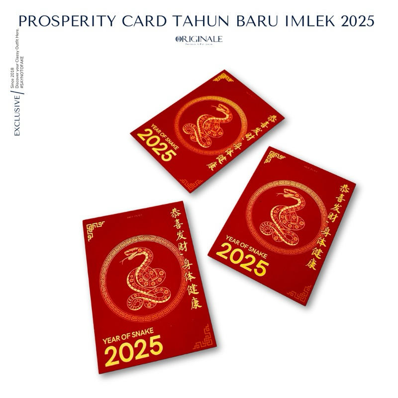Jual Prosperity Card Tahun Baru Imlek 2025 (EXCLUSIVE ORIGINALE ...