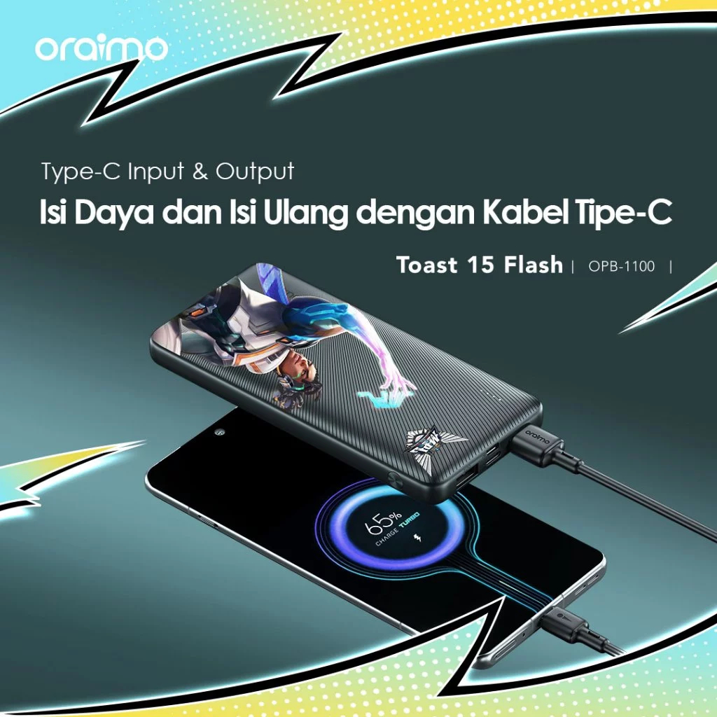 Jual oraimo Powerbank x MPL Mobile Legends Toast 15 Flash Kapasitas ...