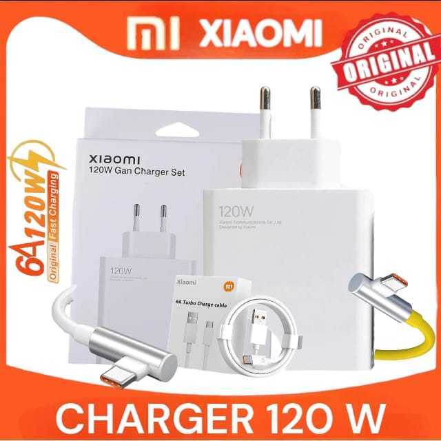 Jual Xiaomi Charger Set 120W 4A Turbo Charge Fast Charging Original ...